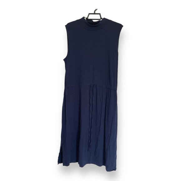 Eileen Fisher | Dresses | Eileen Fisher Mock Neck Tie Waist Sleeveless Dress Size Medium Msrp 78 ...